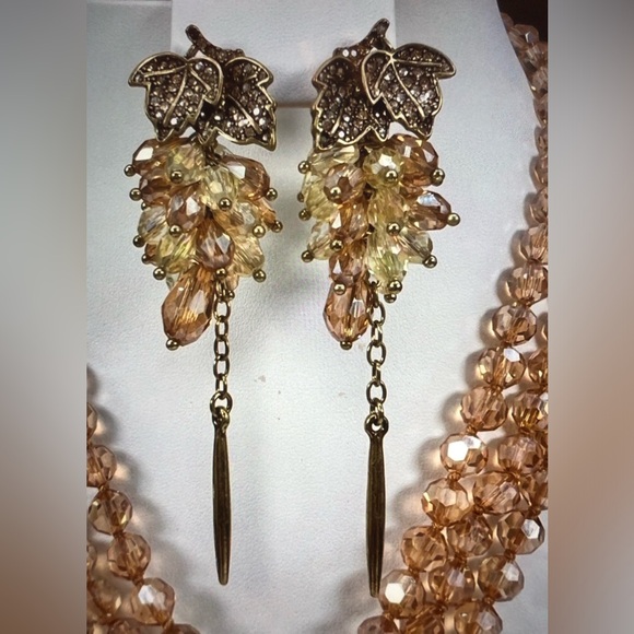 Heidi Daus | Jewelry | Heidi Daus Champagne Taste Elegant Gold Leaf Set ...